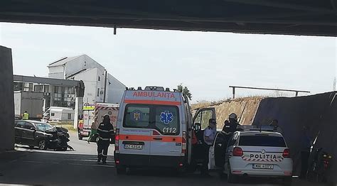 FOTO VIDEO Accident rutier trafic dirijat la ieșirea din municipiul