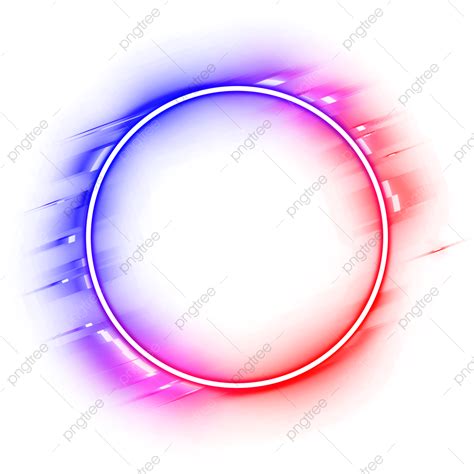 Magenta Blue Neon Border Circle Frame Neon Neon Border Border PNG
