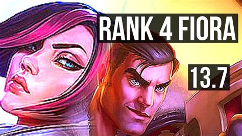 FIORA Vs JAYCE TOP Rank 4 Fiora 7 Solo Kills 300 Games TR