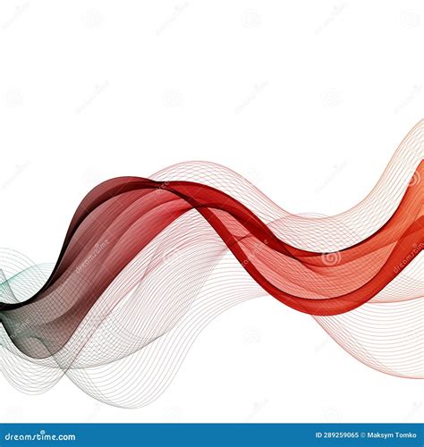 Abstract Red Wave Vector Curves Eps 10 Stock Illustration