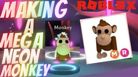 Making A Mega Neon Monkey Roblox Adopt Me Youtube