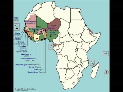 Map Of Africa With Countries And Capitals