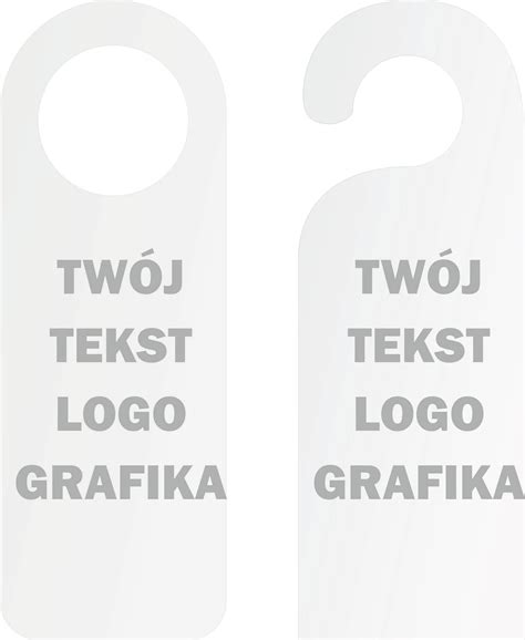 ZAWIESZKA NA DRZWI klamkę hotelowa TWÓJ TEKST LOGO GRAFIKA GRAWER na