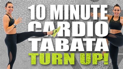 10 Minute CARDIO TABATA TURN UP WORKOUT With Sydney Cummings Tabata