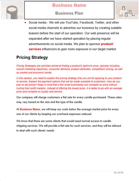 Candle Making Business Plan Template Sample Pages Black Box Business