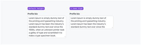 textarea interface guidelines