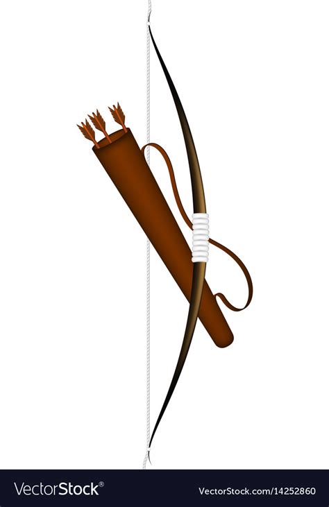 Bow And Quiver With Arrows Royalty Free Vector Image