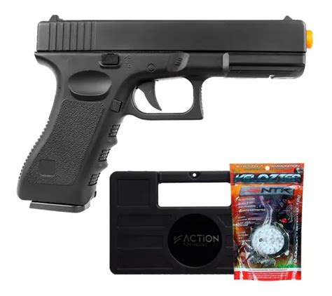 Pistola Airsoft Spring Vigor Glock Gk V20 Full Metal Parcelamento Sem