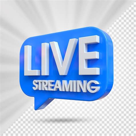 Renderização 3d de transmissão ao vivo PSD Premium