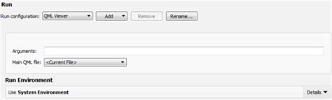 specifying run settings qt creator manual