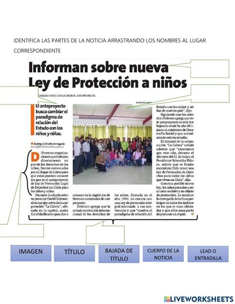 Ficha Interactiva De Noticia Para Tercero Puedes Hacer Los Ejercicios