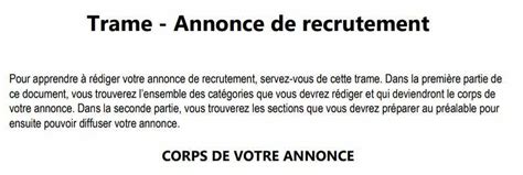 Comment rédiger une annonce de recrutement efficace Exemple