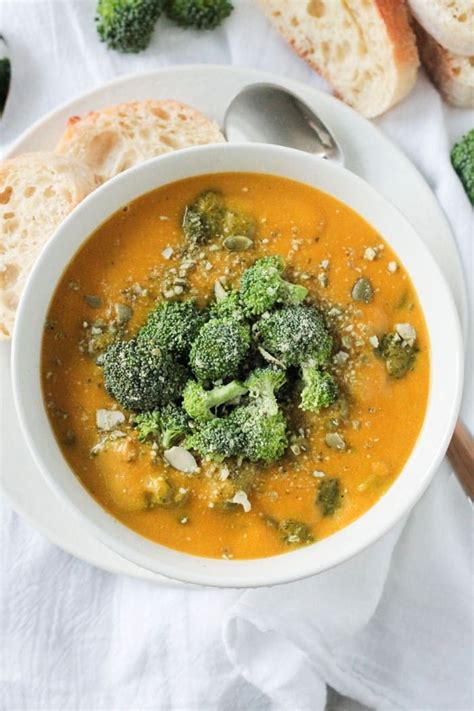 Vegan Broccoli Cheese Soup Super Creamy Cheesy Broccoli Soup Made