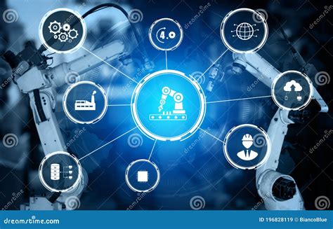 Industria 4 0 Concepto De Tecnología Fábrica Inteligente Para La