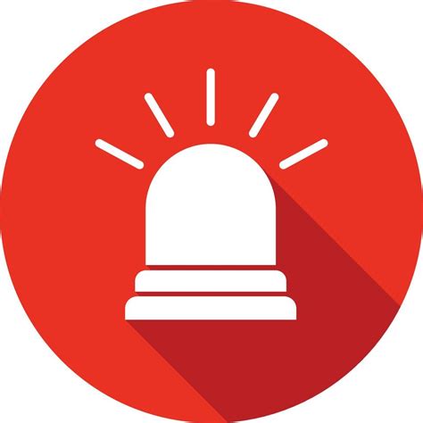 Emergency Siren Icon On White Background Vector Art At Vecteezy