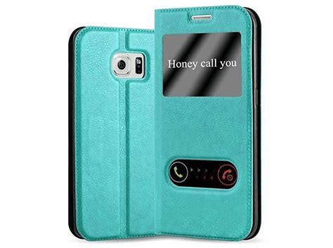 CADORABO Book View Doppelfenster Hülle Bookcover Samsung Galaxy S6