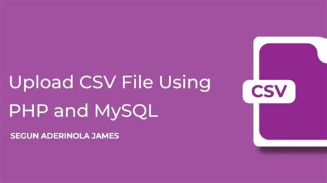 Automatically Populate Database Table With Csv File Using Php Mysql
