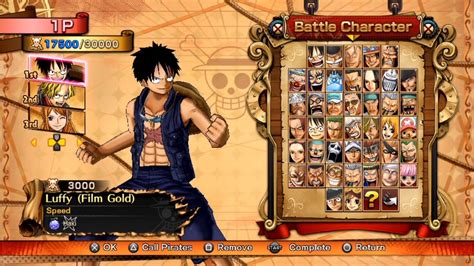 One Piece Burning Blood All Characters Including DLC PS Vita YouTube