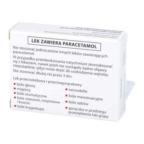 Paracetamol Biofarm 500 mg 10 tabletek opinie skład i cena