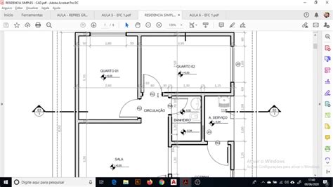 AUTOCAD RESIDÊNCIA AULA 01 PLANTA E CORTE YouTube