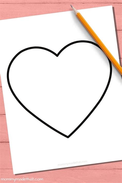 Free Printable Heart Templates Cut Outs Freebie Finding Mom
