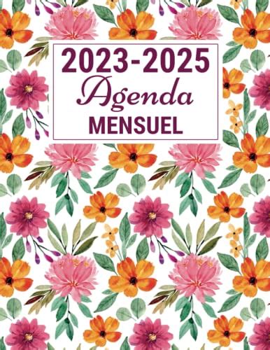 2023 2025 Agenda Mensuel Planificateur Mensuel De 3 Ans Jan 2023