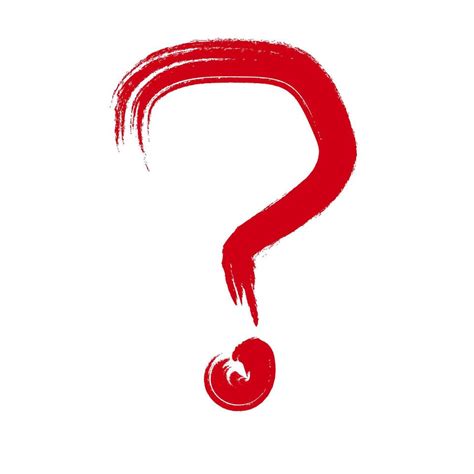Large Red Question Mark Isolated On White Background Vector Art