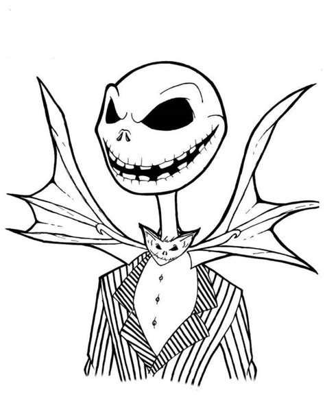Coloriage Jack Skellington Rigolo Dessin Gratuit Imprimer