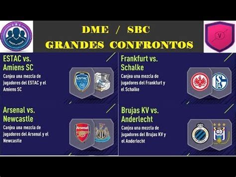 FIFA 18 DME SBC GRANDES CONFRONTOS YouTube