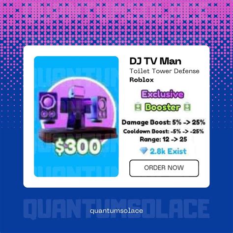 DJ TV MAN New Exclusive Toilet Tower Defense TTD Roblox