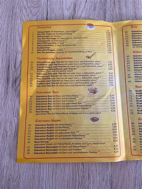 Speisekarte Von Asia Imbiss Fast Food Neu Anspach