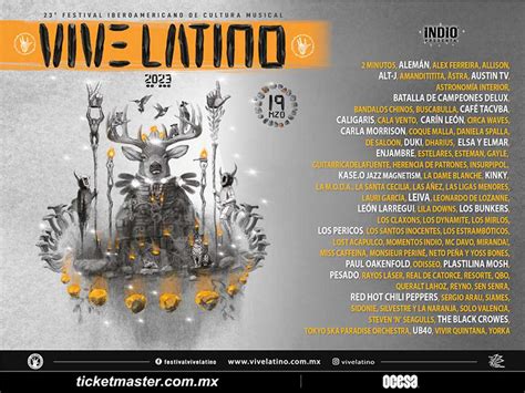 Vive Latino 2023 Line Up Fechas Y Precios Del Festival