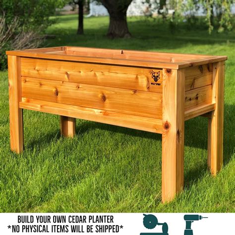 Elevated Cedar Planter Box Plans Image To U