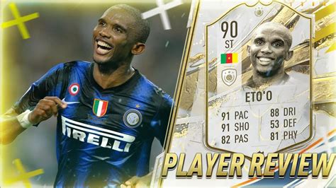 EL MEJOR SBC DE FIFA 23 90 SAMUEL ETOO ICONO SBC MEDIO PLAYER REVIEW