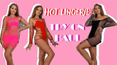 HOT LINGERIE BLACK MINI DRESS MINI DRESS BODYSUIT REVIEW TRY