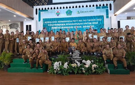 Sesuai Dengan IDM Kemendes Beri Penghargaan 73 Desa Mandiri Di Sidoarjo