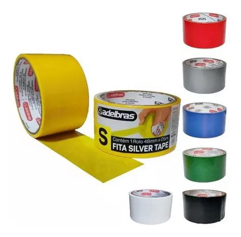 Fita Adesiva Silver Tape Super Reforçada 48mm X 5m cores MercadoLivre