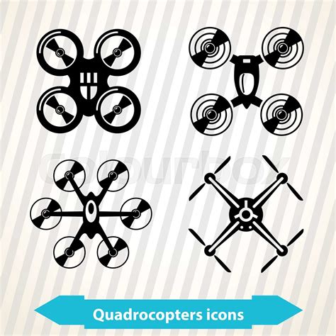 Quadrocopters Icons Stock Vector Colourbox