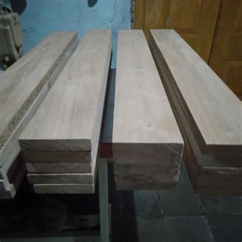 Jual Papan Kayu Jati Asli 60x10x2 Cm Serut Amplas Halus Bahan Furniture