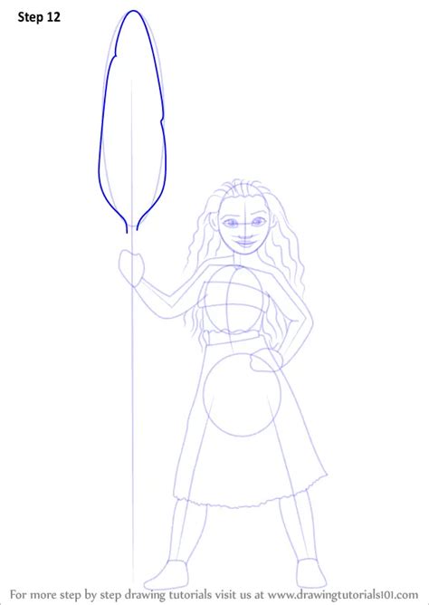 Learn How To Draw Moana Waialiki From Moana Moana Step By Step Drawing Tutorials