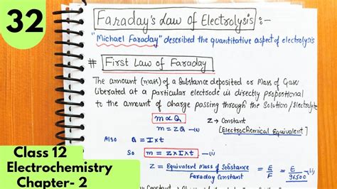 Faraday Law Of Electrolysis Faraday First Law Electrolysis
