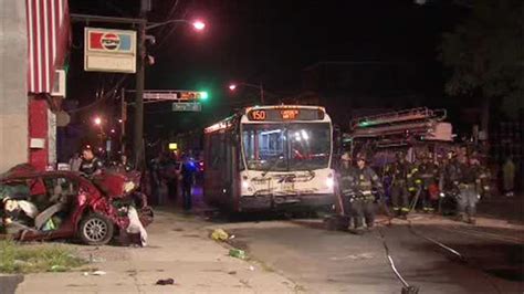 Crash Involving Fire Truck NJ Transit Bus Car In Camden 6abc