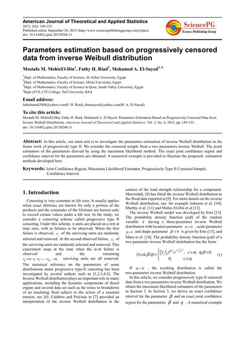 pdf parameters estimation based on progressively censored data from inverse weibull distribution