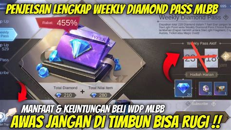 Penjelasan Lengkap Weekly Diamond Pass MLBB 2023 Manfaat Keuntungan