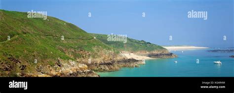 Îles Anglo Normandes Guernesey falaises de l île Herm Photo Stock Alamy
