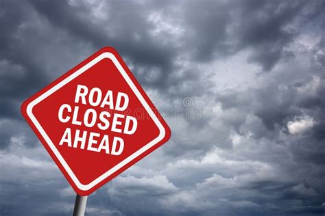 Road Closed Sign On White Stock Illustration Illustration Of Road