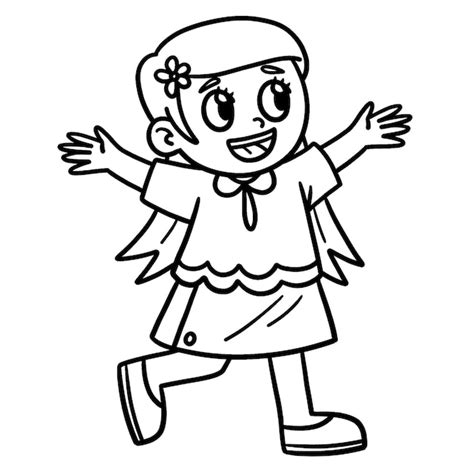 Dibujos De Ni A Contenta Para Colorear Vsun
