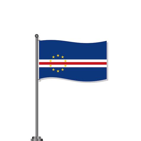 Ilustração da bandeira de cabo verde modelo Vetor Premium