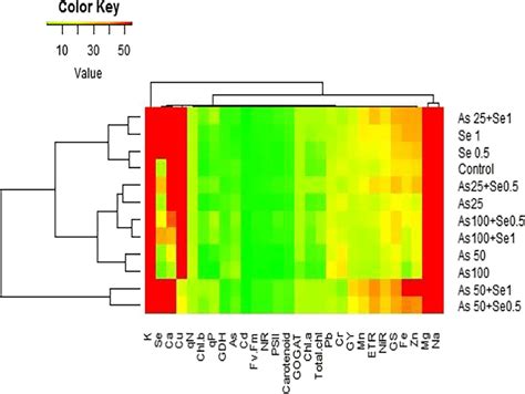 Heatmap And Hierarchical Cluster Analysis Of Nutrients Photosynthetic