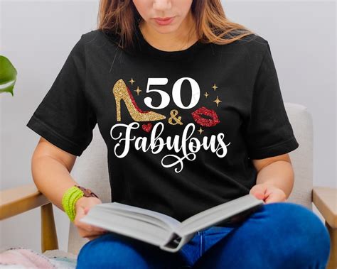 50 And Fabulous SVG Fifty Birthday SVG 50th Birthday Shirt Etsy